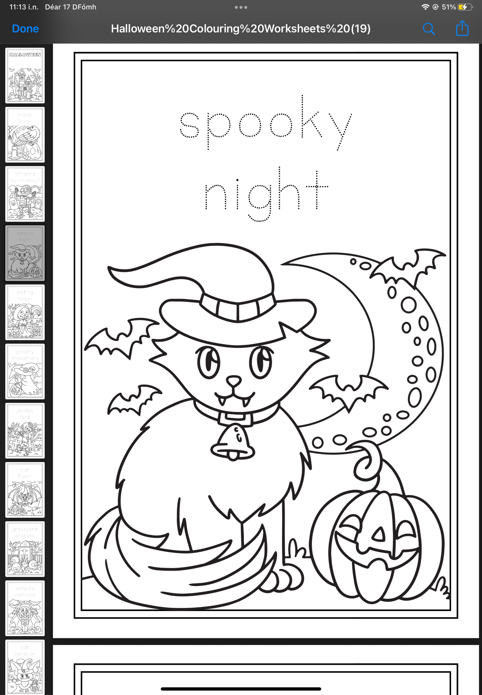 Mash > Class Level > Halloween Colouring Sheets (25)