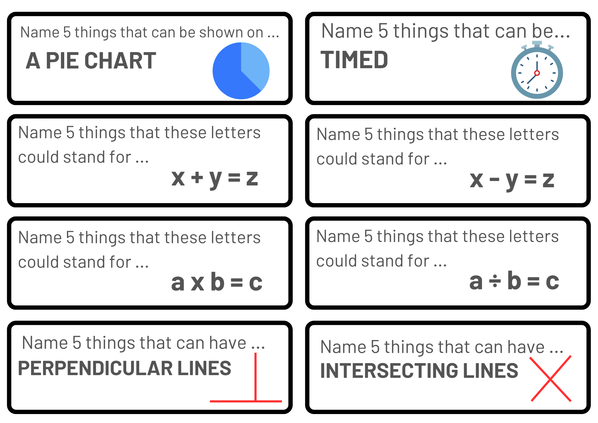 Mash > Maths Week > Name 5 Maths Flashcard Game | Mental Math, Warm-Ups ...