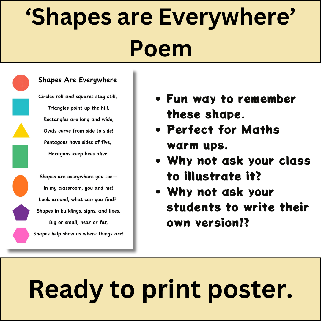 Mash > Maths Week > 2D Shapes Poem | Maths Warm-Up | EYFS & KS1 ...
