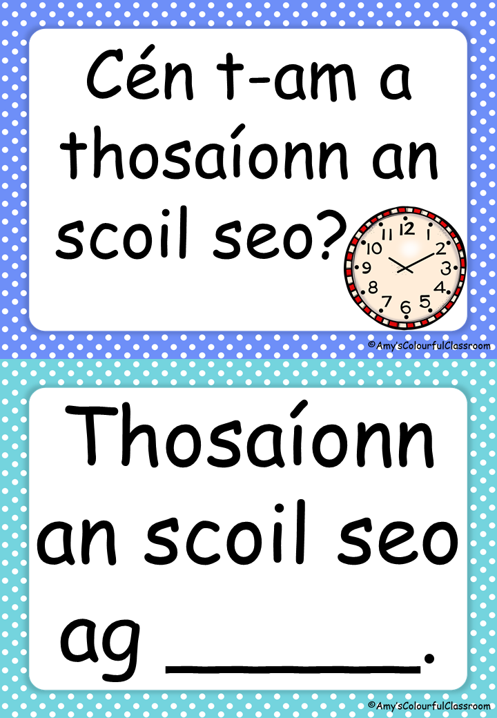 Mash > Class Level > Gaeilge - Cómhrá Posters and PPT