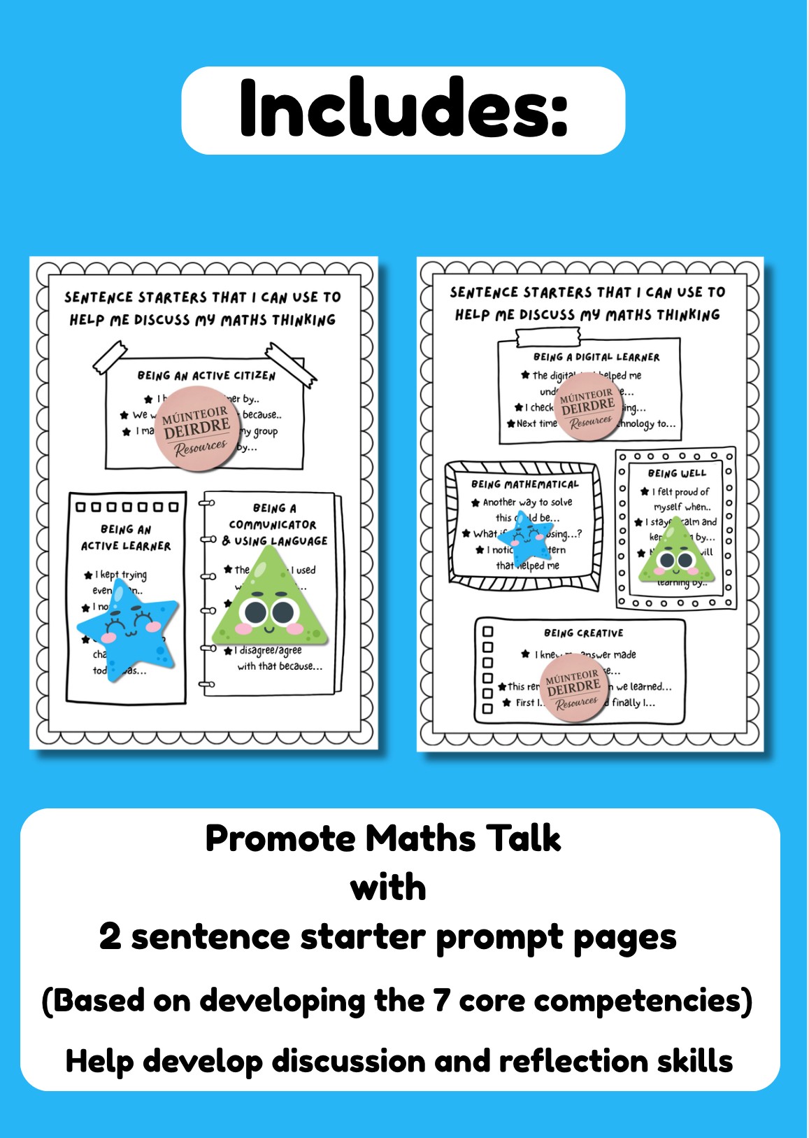 Mash > 1st / 2nd Class > Maths Journal - Self-Assessment - Maths Talk ...