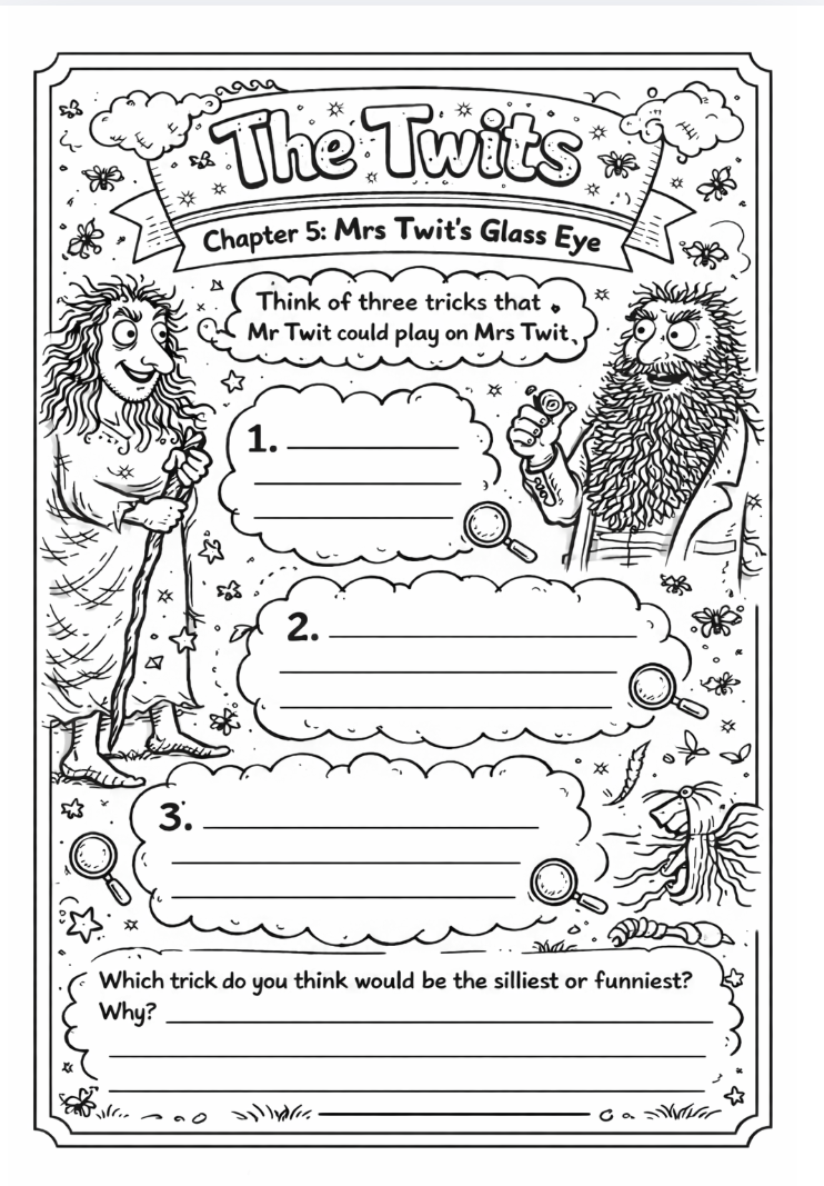 Mash > Roald Dahl > The Twits Roald Dahl - 25 page worksheet booklet