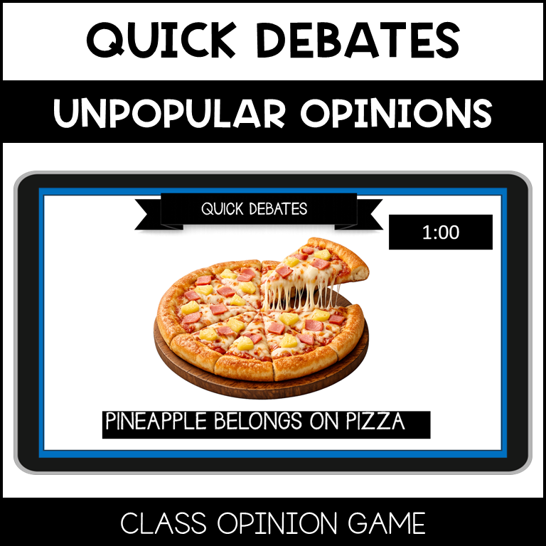 Mash > Quick Debates Activity – 20 Unpopular Opinions | Opinion Writing ...