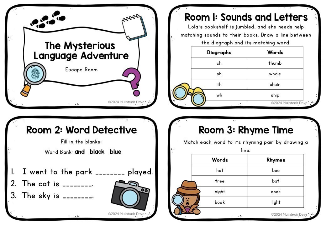 Mash > 1st / 2nd Class > Mysterious Language Adventure Escape Room (1st ...