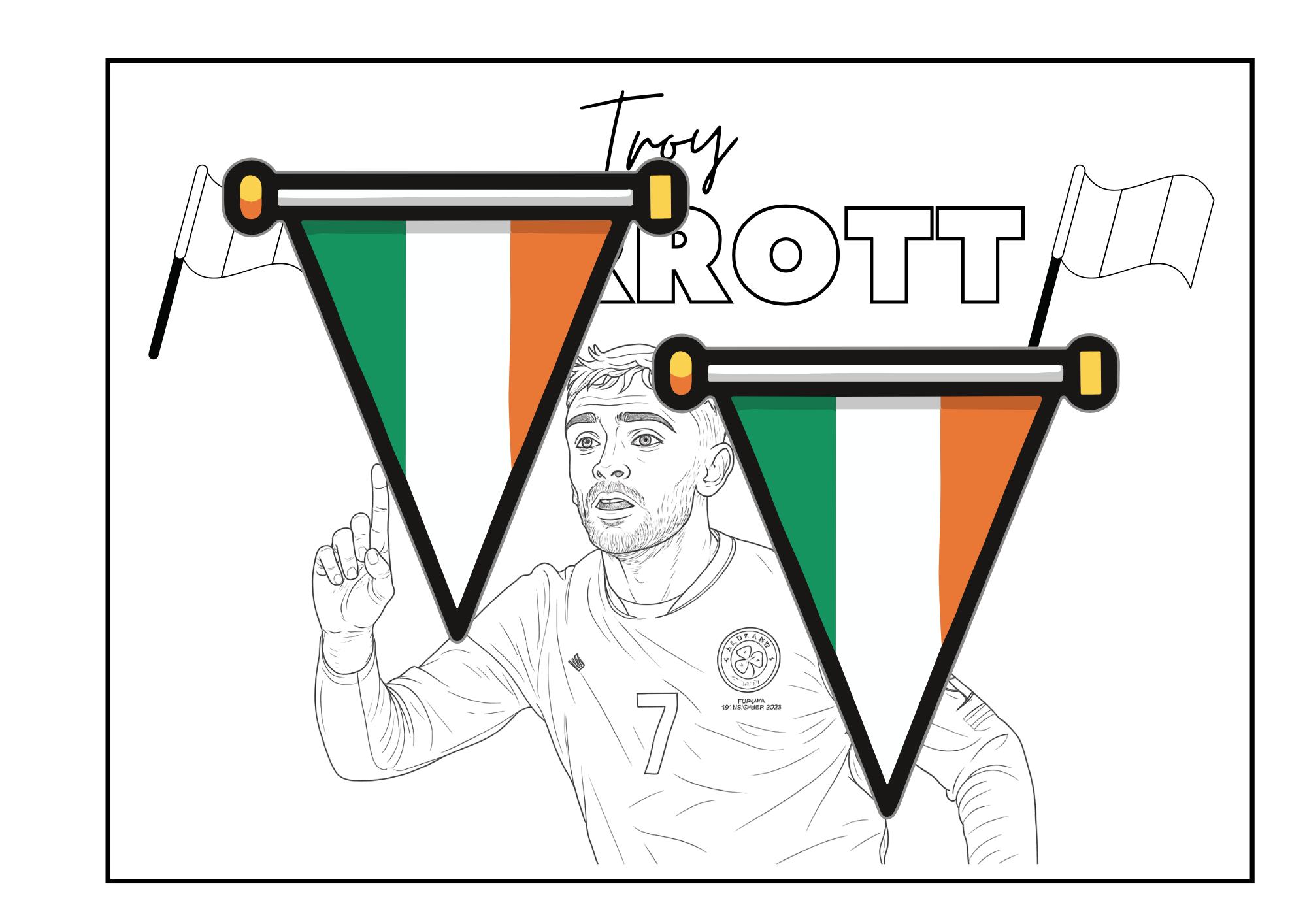 Mash > Troy Parrott Colouring Page