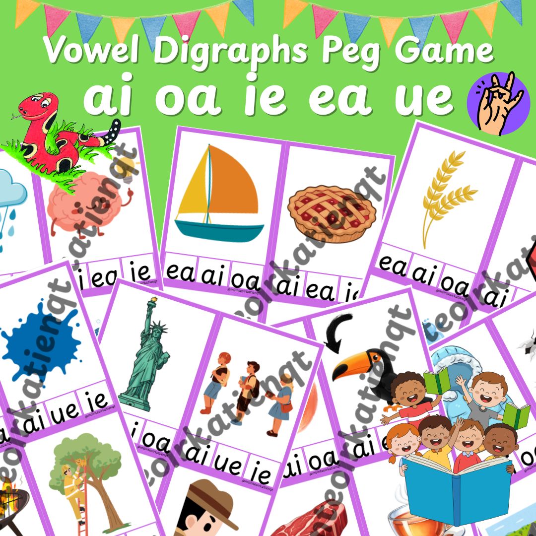 Mash > Infants > Vowel Digraphs Peg Matching Game