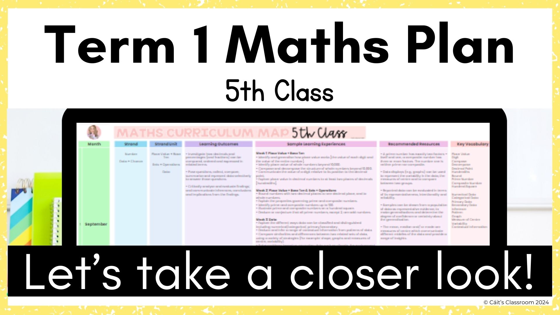 Mash > Back to School > Primary Maths Curriculum Termly Plan 5th Class ...