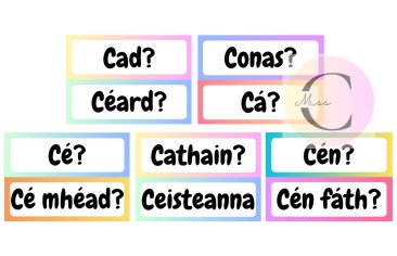 Mash > Gaelscoileanna > Ceisteanna – Question Words as Gaeilge Bundle