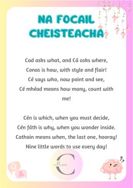 Mash > Gaelscoileanna > Ceisteanna – Question Words as Gaeilge Bundle