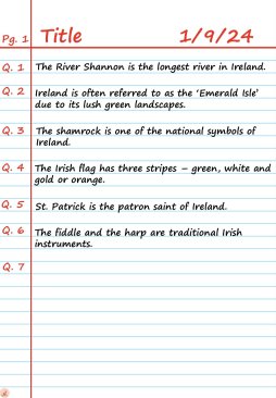Mash > Back to School > The Perfect Page - Writing Copy and Maths Copy