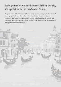 Mash > The Merchant of Venice Context Guide | Junior Cert Revision