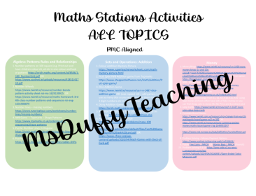 Mash > Maths Week > Station Teaching - Maths Stations - All Strands of PMC