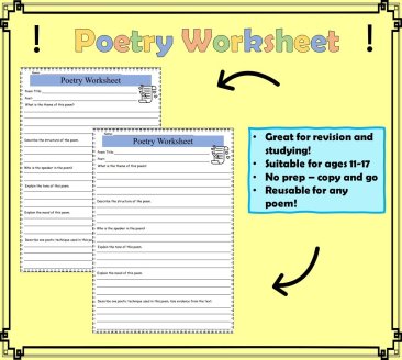 Mash > World Poetry Day > Poetry Analysis Worksheet