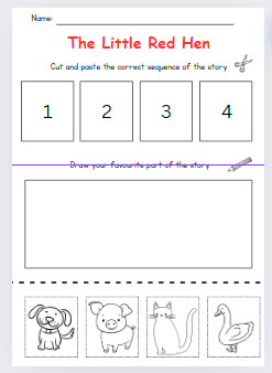 Mash > Infants > Little Red Hen Sequence Activity