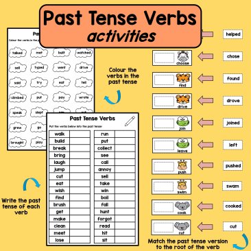 Mash > Past Tense Verbs Activities
