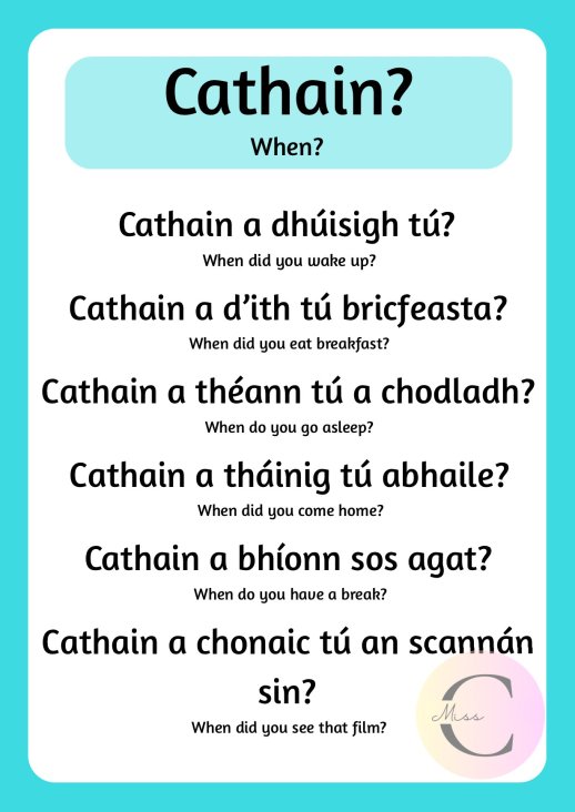 Mash > Gaelscoileanna > Ceisteanna – Question Words as Gaeilge Bundle