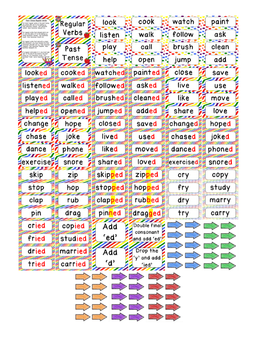 Mash > 1st / 2nd Class > Past Tense Regular Verbs Resource Pack